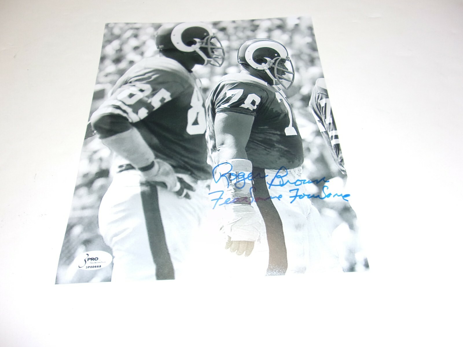 ROGER BROWN LA RAMS FEARSOME FOURSOME 3SPORTS/HOLO SIGNED 8X10 PHOTO | eBay