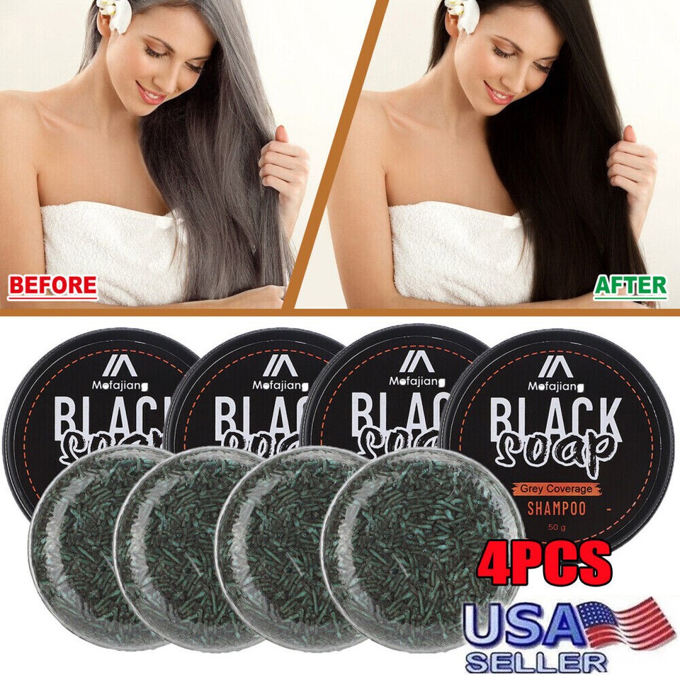 4x Gray Gone Soap - Gray Gone Bar Shampoo, Gray Hair Coverage Soap for ...
