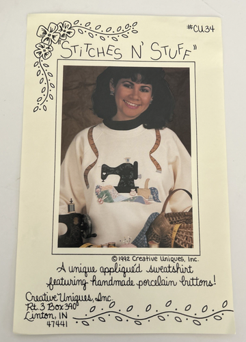 Stitches N Stuff Unique Appliqued Sweatshirt Craft Pattern + 5 ...