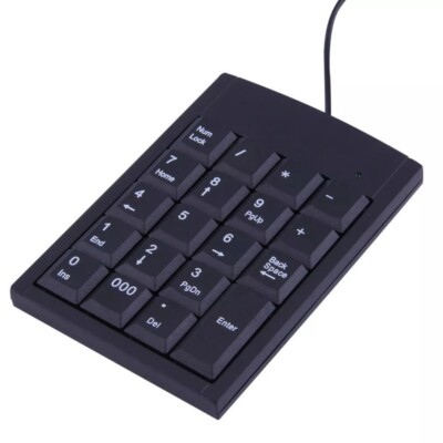 USB 19 keys Numeric Number Num Pad Keypad Keyboard for Laptop Notebook ...