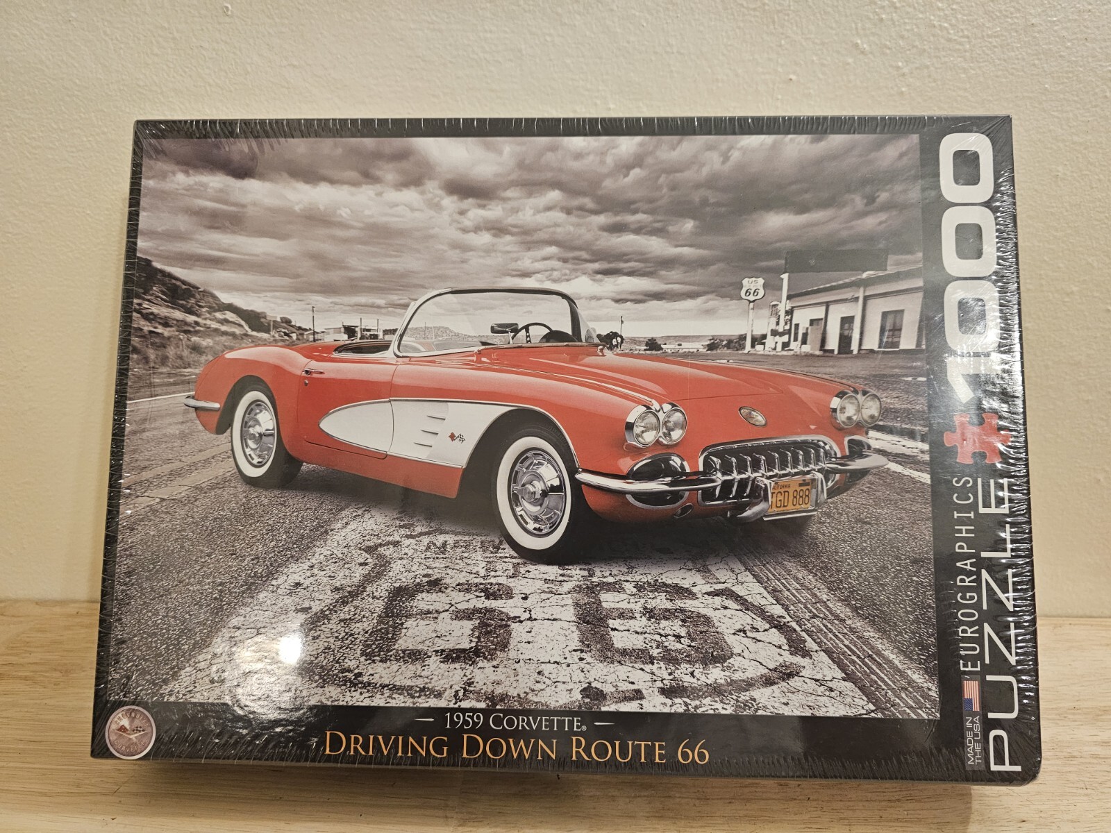 1959 Corvette Driving Down Route 66 Jigsaw Puzzle 1000 Pieces ...