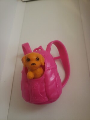 NEW BARBIE DOLL LARGE HOT PINK PET CARRIER BACKPACK WITH PUPPY | eBay