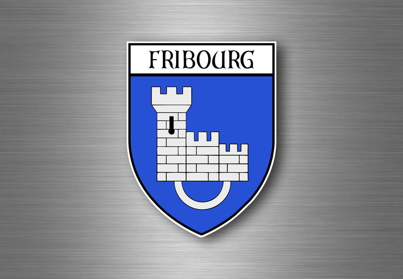 Sticker decal souvenir car coat of arms shield city flag switzerland ...