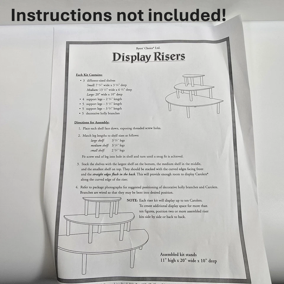 Byers' Choice Wooden Display Risers for the Carolers -2003 no ...