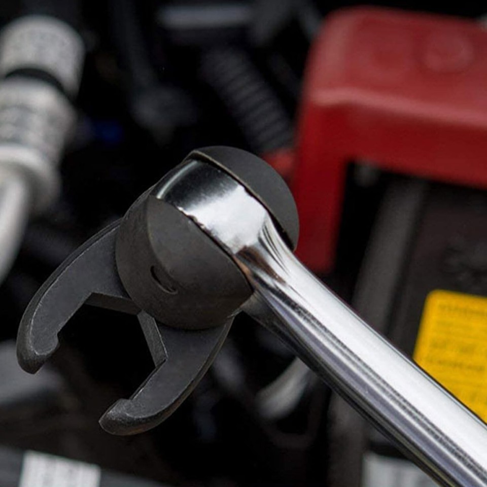 19PCS Flare Nut Crowfoot Wrench Set Metric Crows Foot Wrench Kit 3/8" 1 ...