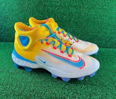 Men's Nike Alpha Huarache PE Baseball Cleats Sample NY Mets HJ7965-700 ...