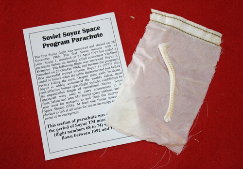 A Piece of History - Soviet Soyuz Space Program parachute piece TM ...