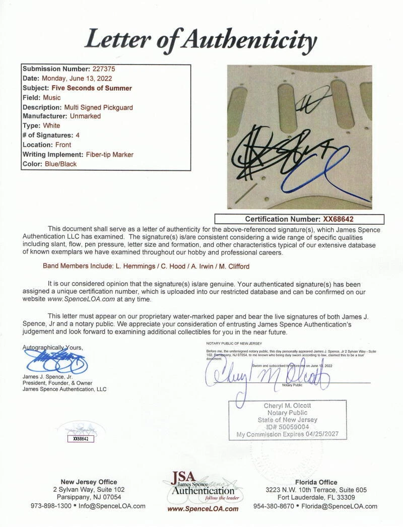 5sos Transparent Signature