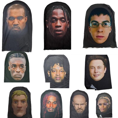 Kanye West Travis Scott Mask Full Face Rapper Shiesty Funny Cosplay ...
