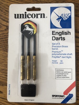 Unicorn Model 71410 18g Brass Darts Original Packaging Vintage English ...