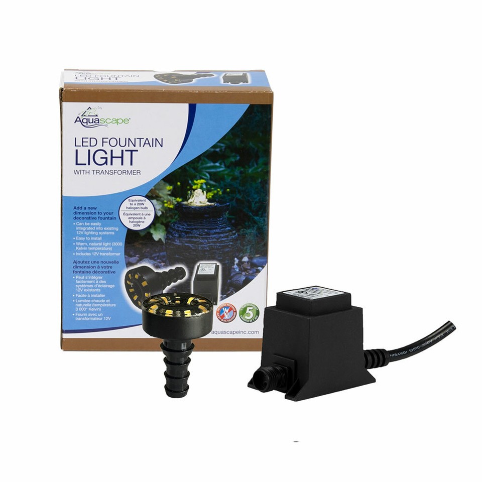 Aquascape LED Fountain Accent Light w/ Transformer- water garden- pond ...