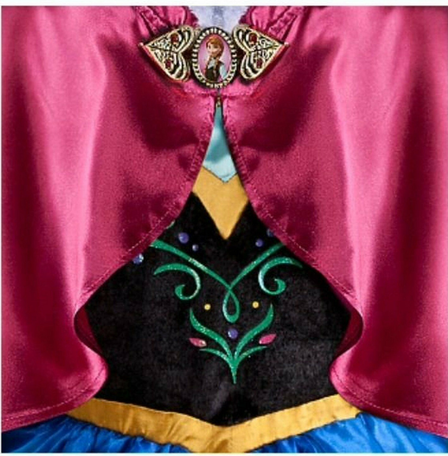 Frozen Princess Anna Dress Costume Gown Cape 5/6 7/8 Official Disney ...