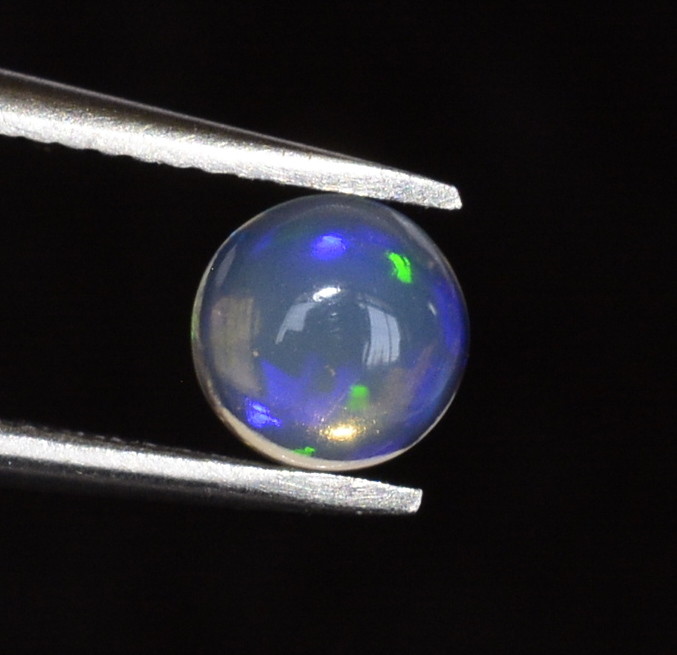Natural Opal Round Cabs Ethiopian 5 mm 0.35 Cts Multi Color Loose ...