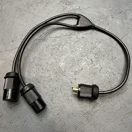 Lex Hubbell L620 20A 250V Power Cable Splitter Twofer L6-20 Male Female ...