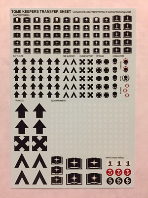 OOP Warhammer 40k Space Marine Tome Keepers Transfer Decal Limited ...
