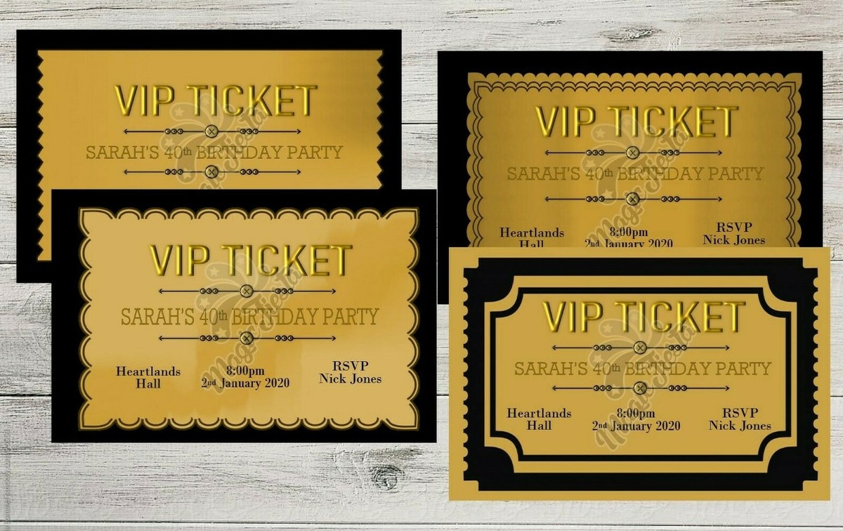 For Vip Ticket Invitation Template