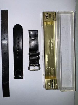 Vintage 5/8" 1-Keeper Black Calf Leather Mormac 1960s nos Unused Watch Band | eBay