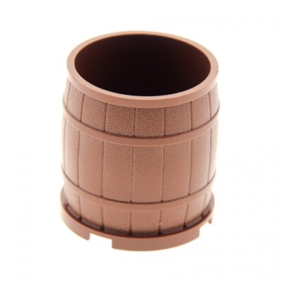 1x Lego Barrel 4x4x3.5 Red Brown Large Wine Container Pirates 4566703 ...