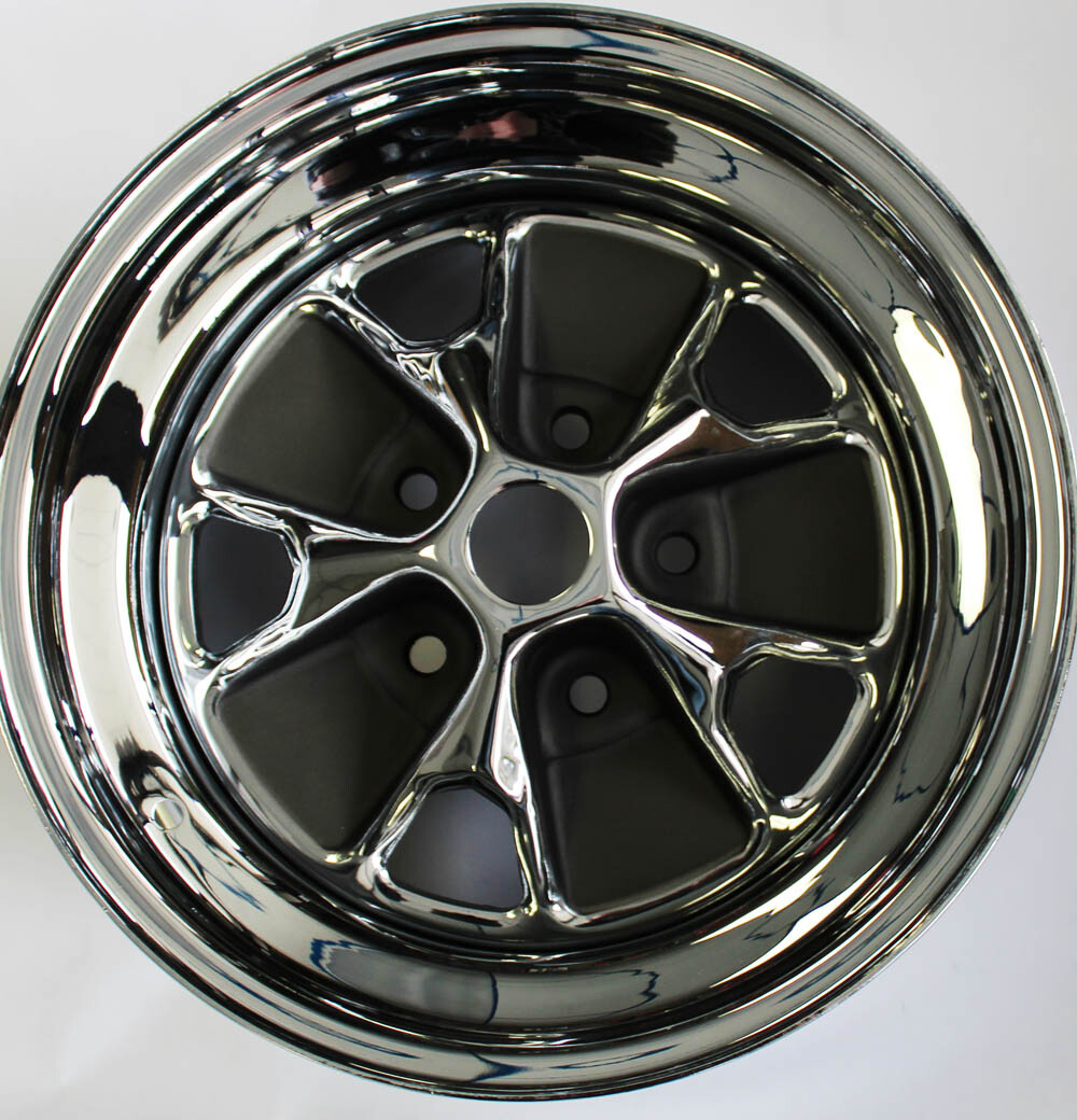 New! Mustang Style Styled Steel GT Wheels 15" x 7" Set of Complete W ...