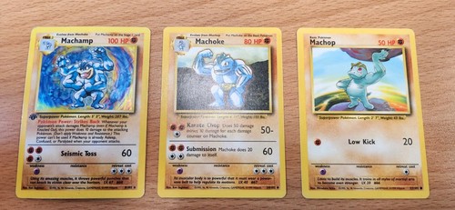 Pokemon Cards TCG - Machop - Machoke - Machamp [1st ED] - Base Set 1999 ...