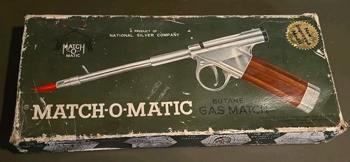 Vintage Match-O-Matic Butane Gas Match Lighter Gun D147 | eBay
