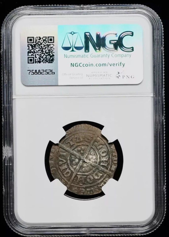 Richard II, Silver Groat, 4P, 1377-99, S-1680, NGC XF, Super Rare ...