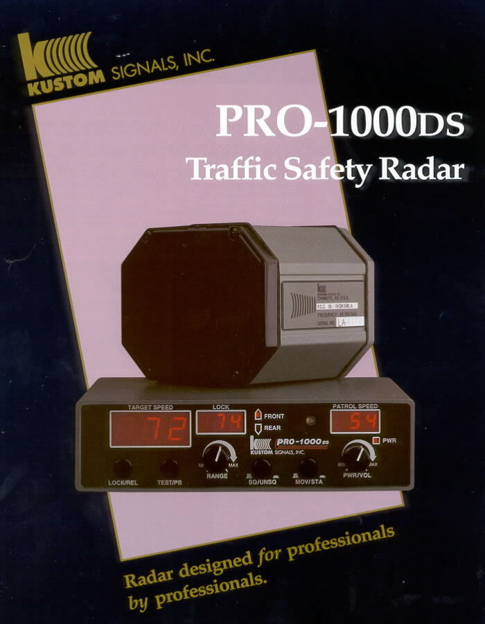 POLICE RADAR KUSTOM PRO-1000DS MOV AND STATIONARY MPH OR KPH DUAL ANT 1 ...