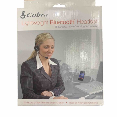 COBRA LIGHTWEIGHT BLUETOOTH HEADSET T5 SONANCE NOISE CANCELING ...