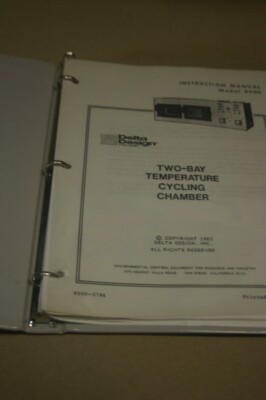 Delta design 8000 Two-Bay Temperature cycling chamber Operating ...