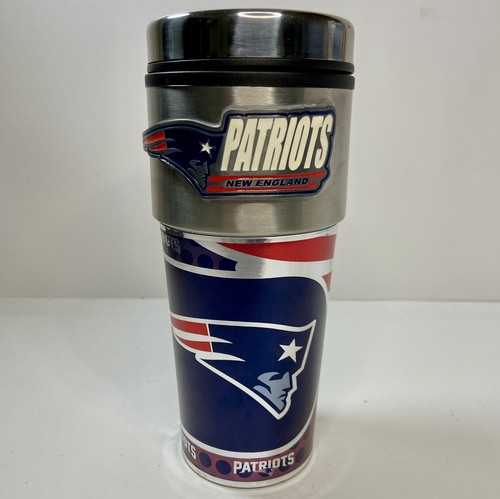 NFL New England Patriots Steel Travel Tumbler Coffee Mug w/Metallic ...
