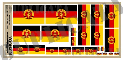 Diorama/Model Accessory - East German Flag - 1/72, 1/48, 1/32, 1/35 ...