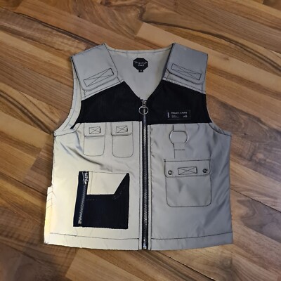 Project x Paris womens utility vest in reflective grey size small cost ...