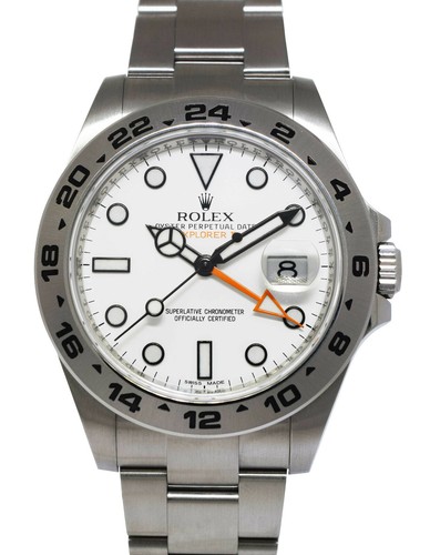 Rolex Explorer II GMT Steel Polar White Dial Mens 42mm Watch +Card '19 ...