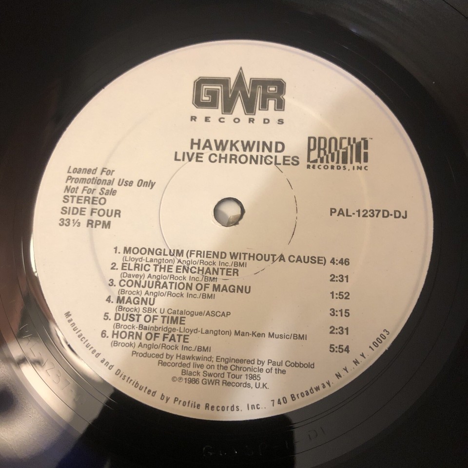 Hawkwind Live Chronicles Lp Vinyl Record PROMO 1986 Album RARE Vg+ | eBay