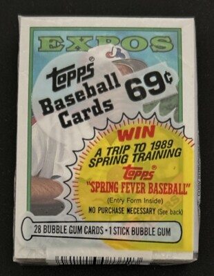 1988 Topps Cello Pack Bob Rodgers Expos (Top) Jim Walewander Rookie ...