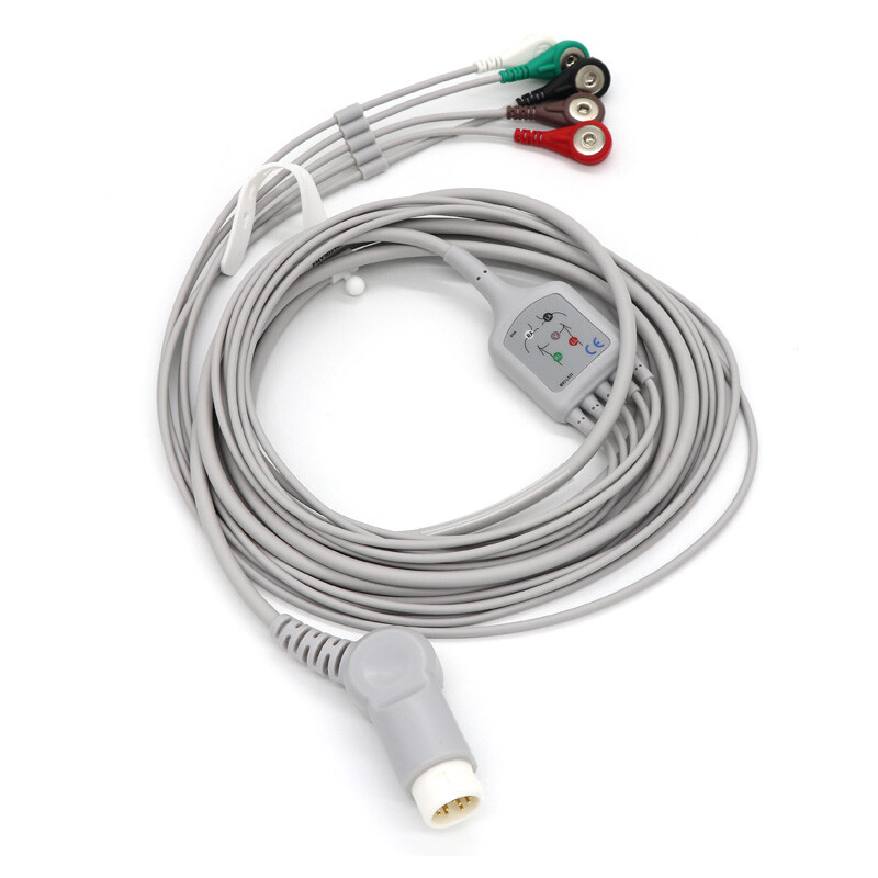 Fit For Philips 12pin 5Lead ECG EKG Cable Agilent, Heartstart ...