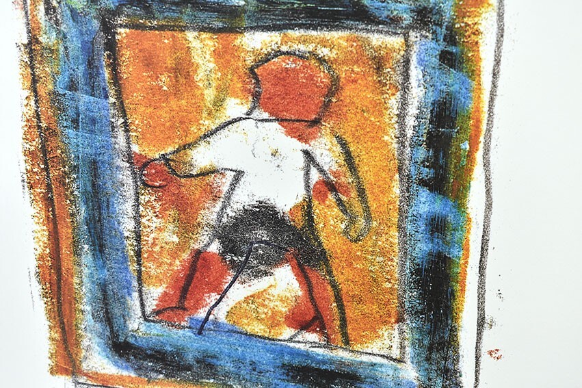 Samiro Yunoki " Kenji Miyazawa Distant View 14 " Offset Print Autograph ...