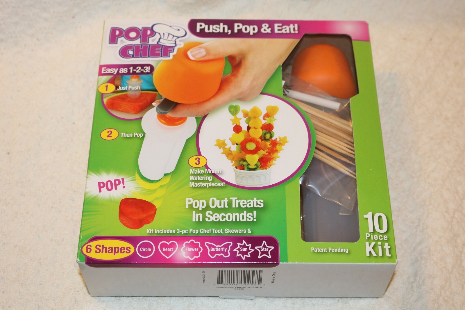 POP CHEFF, Push Pop & Eat 10 Piece Kit with 6 Shape Tools, New as Seen ...