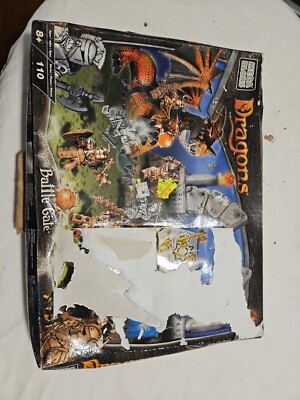 Vintage Mega Blocks Dragons 9881 Battle Gate 110 Piece Set Box ...