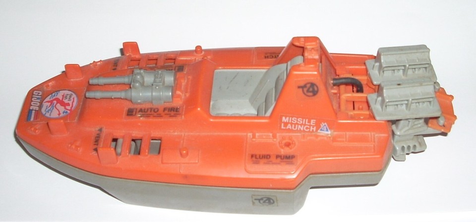 Vintage 1986 Hasbro GI Joe ARAH Devilfish Orange Boat Vehicle | eBay