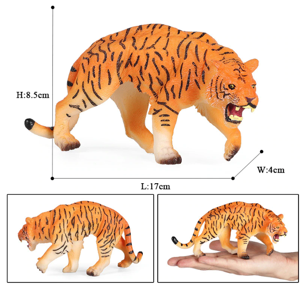 17cm Mini Tiger PVC Toy Wild Animal Figure Doll Kids Gift | eBay