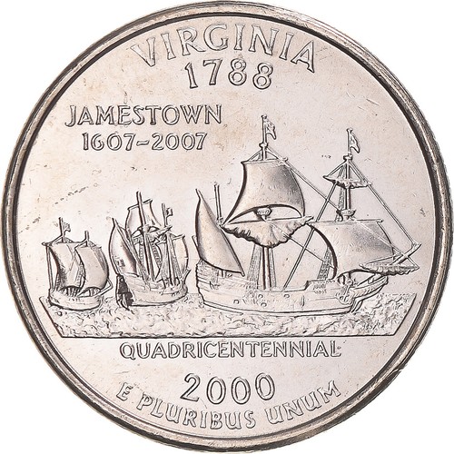 [#1045800] Coin, United States, Virginia, Quarter, 2000, U.S. Mint ...