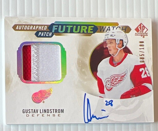 2020-21 SP Authentic Future Watch Auto Patch #FWAP-GL Gustav Lindstrom ...