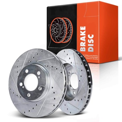Front Drilled Brake Rotors for Ford Taurus Thunderbird Lincoln Mark ...