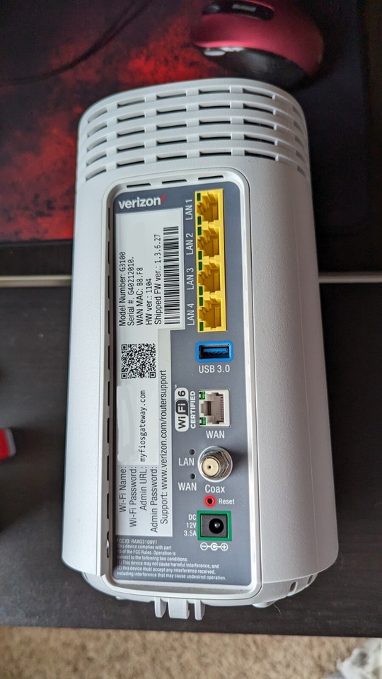 Verizon G3100 Fios Home Router Tri-Band 4x4 11ax 1200Mbps | eBay