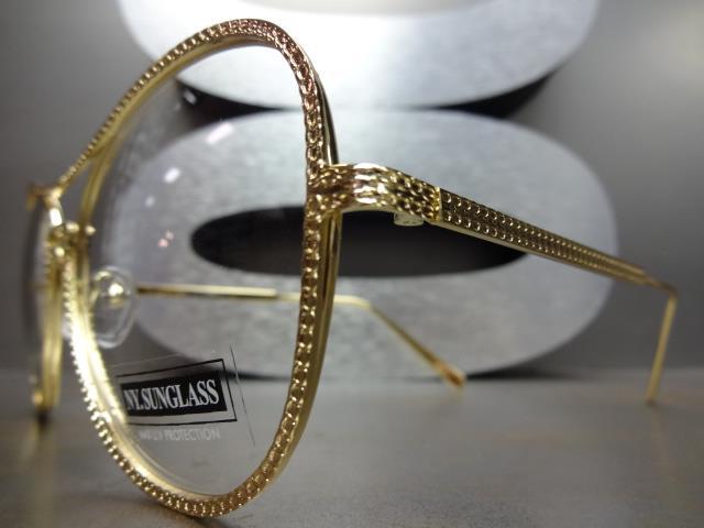 CLASSIC Elegant VINTAGE RETRO Style Clear Lens EYE GLASSES Gold Fashion ...