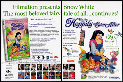 Filmation HAPPILY EVER AFTER - Original 1993 Trade AD / ADVERT _ Snow ...