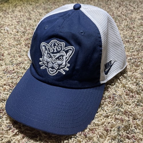 BYU Cougars Cosmo Mascot Logo Nike Club Cap Hat Adult M/L Adjustable ...