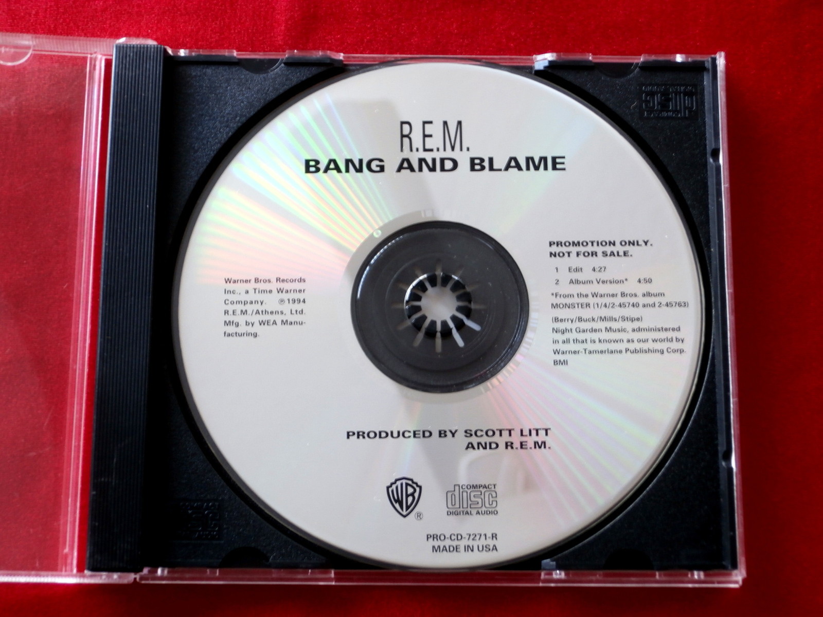 R.E.M.~BANG AND BLAME~ RARE~ PROMO~ LIKE NEW~W.B RECORDS~ ~CD | eBay