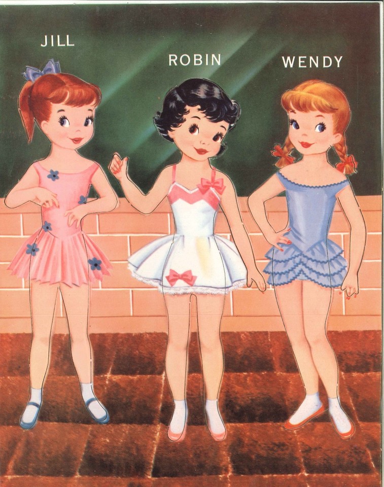 VINTGE 1959 SCHOOL DAYS PAPER DOLL Cute ORIG SIZE UNCUT REPOR READ ALL ...